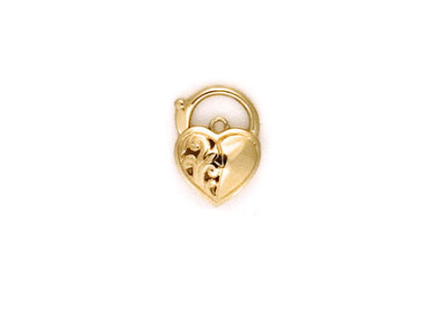 HALF FILIGREE & PLAIN PADLOCK 16MM | Golden Mile Jewellery ...
